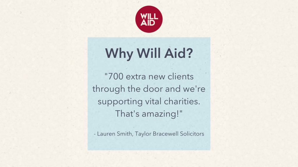 Will writing campaign Will Aid now receiving enquiries from public